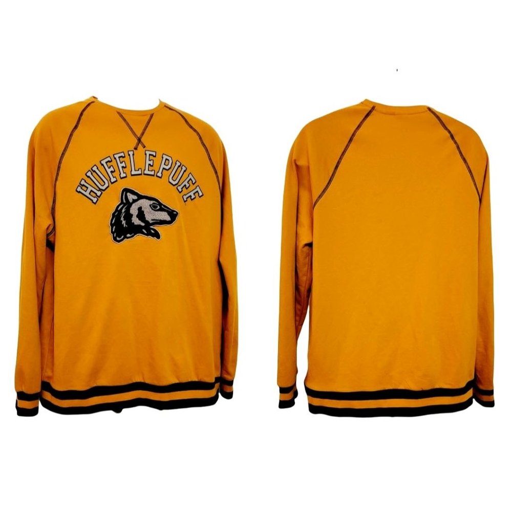 Harry Potter Yellow Hufflepuff House Sweatshirt With … - Gem